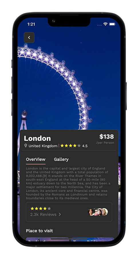 Trip Planning Flutter UI kit by LegacyInfotech | CodeCanyon
